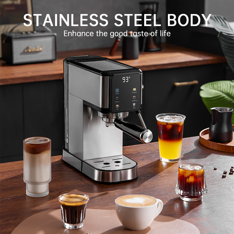 Italian Coffee Machine with 1350W Power and 20 Bar Pressure